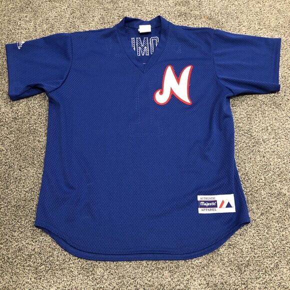 Majestic | Shirts | Vintage Majestic Jersey Adult Large Blue Baseball ...